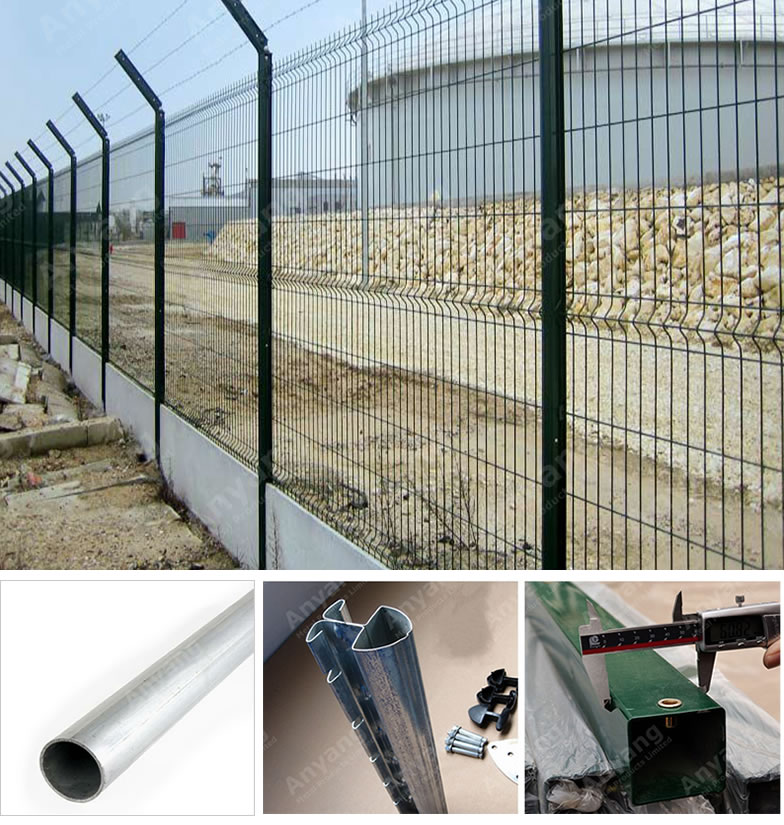 Highway Fence Welded Mesh Panels, Galvanized, PVC Coated
